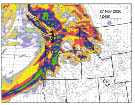 Dynamically Downscaled Hydroclimate Projections: WRF model